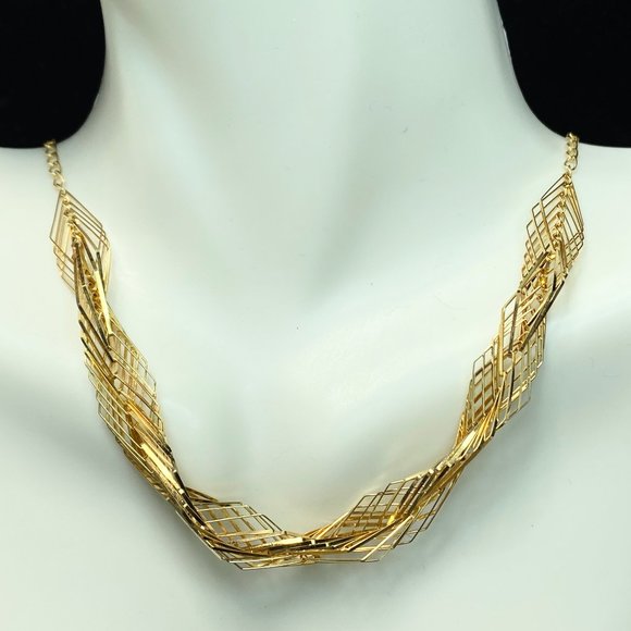 Jewelry | Unique 14k Yellow Gold Interlock Weaving Necklace 18 58gm | Poshmark